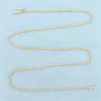 20 Inch Rope Link Chain Necklace in 14k Yellow Gold | Property Room
