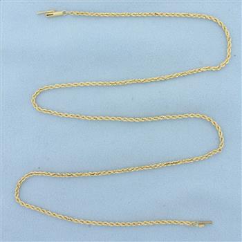 20 Inch Rope Link Chain Necklace in 18k Yellow Gold | Property Room