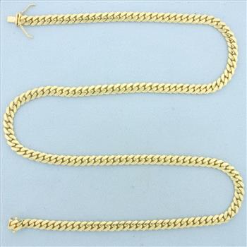 24 Inch Cuban Link Chain Necklace in 14k Yellow Gold | Property Room