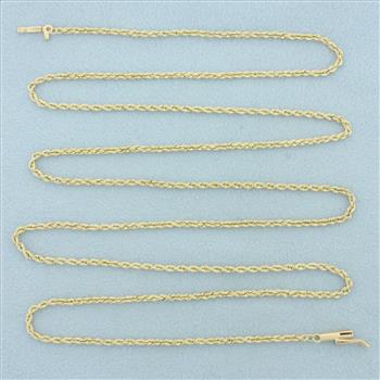30 Inch Rope Link Chain Necklace in 14k Yellow Gold | Property Room
