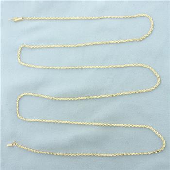 30 Inch Rope Link Chain Necklace in 14k Yellow Gold | Property Room