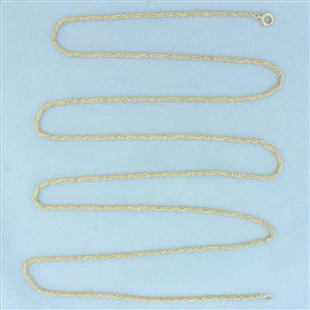 36 Inch Foxtail Link Chain Necklace in 14k Yellow Gold | Property Room