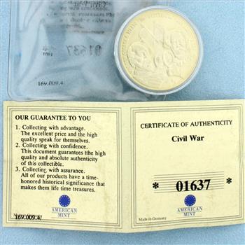 American Mint Battle of Gettysburg Civil War Coin with COA | Property Room