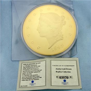 American Mint The Jumbo Gold Dream 1849 Liberty Head Double Eagle Proof ...