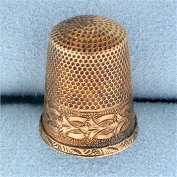 Antique Victorian Thimble in 10k Rose Gold | Property Room