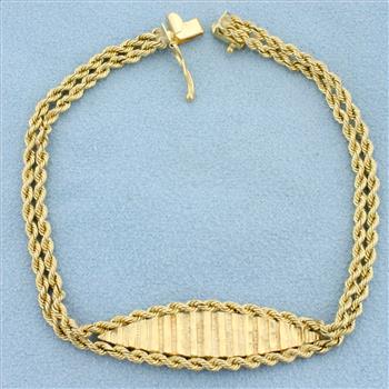 Diamond Cut Double Rope Style Bracelet in 14K Yellow Gold | Property Room