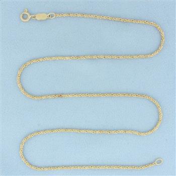 Italian 18 Inch Foxtail Link Chain Necklace in 14k Yellow Gold ...