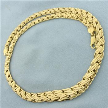 Italian 18 Inch Graduated Scroll Link Chain Necklace in 14k Yellow Gold ...