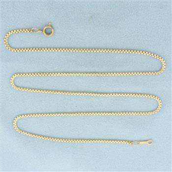 Italian 19 Inch C Link Chain Necklace in 14k Yellow Gold | Property Room
