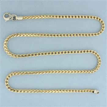 Italian 20 Inch Foxtail Link Chain Necklace in 14k Yellow Gold ...