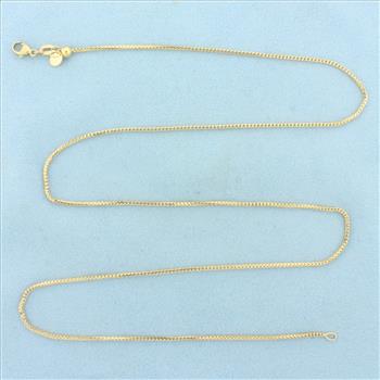 Italian 24 Inch Adjustable Foxtail Link Chain Necklace in 14k Yellow ...