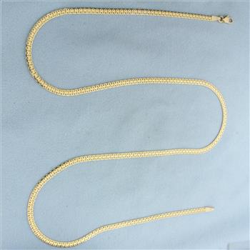 Italian 24 Inch Bismark Link Chain Necklace in 14k Yellow Gold ...
