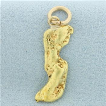 Pure Gold Nugget Freeform Charm or Pendant | Property Room