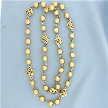 Vintage Givenchy Logo Ball Bead Necklace | Property Room