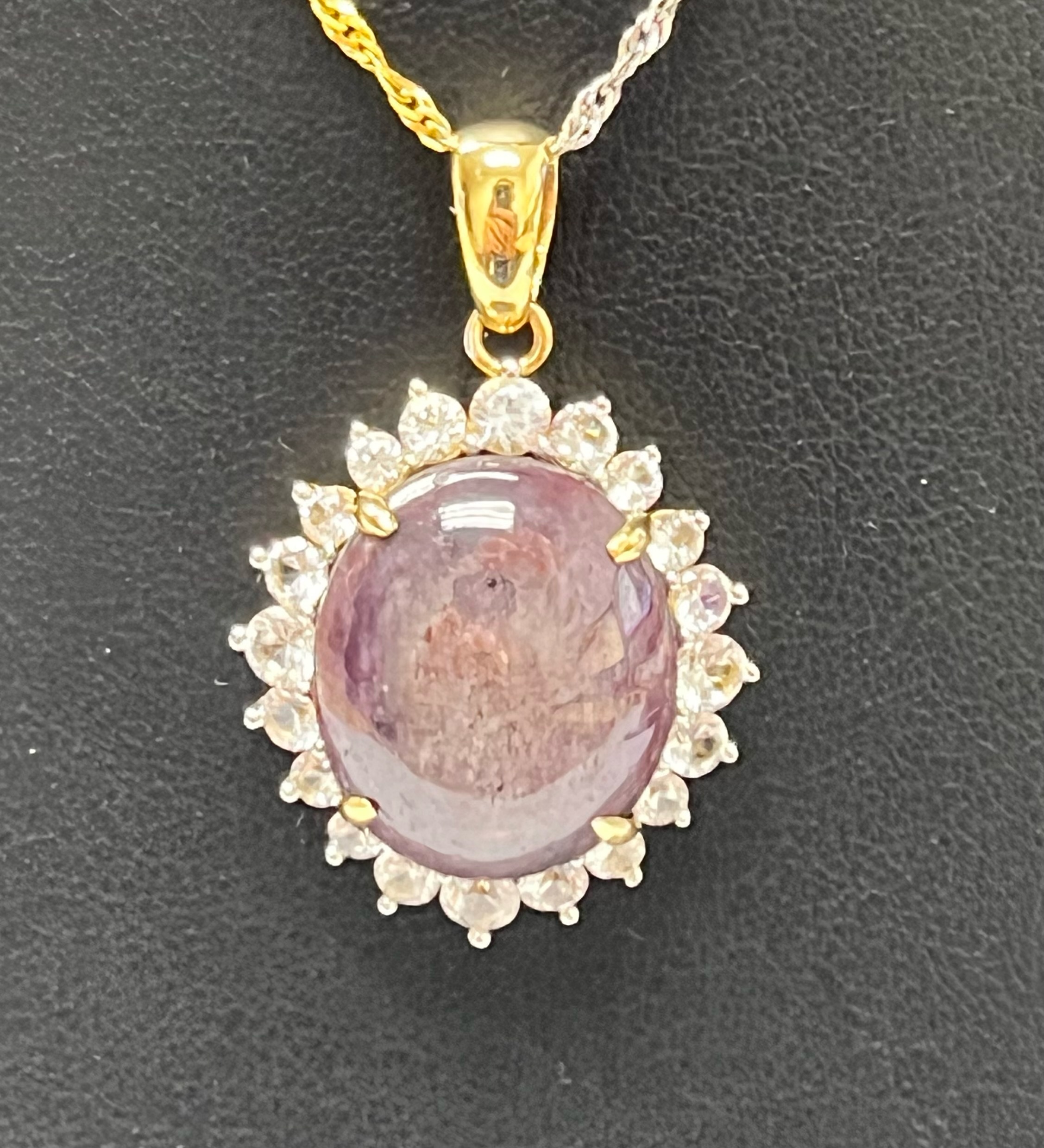 RUBY & WHITE SAPPHIRE NECKLACE IN STERLING SILVER | Property Room