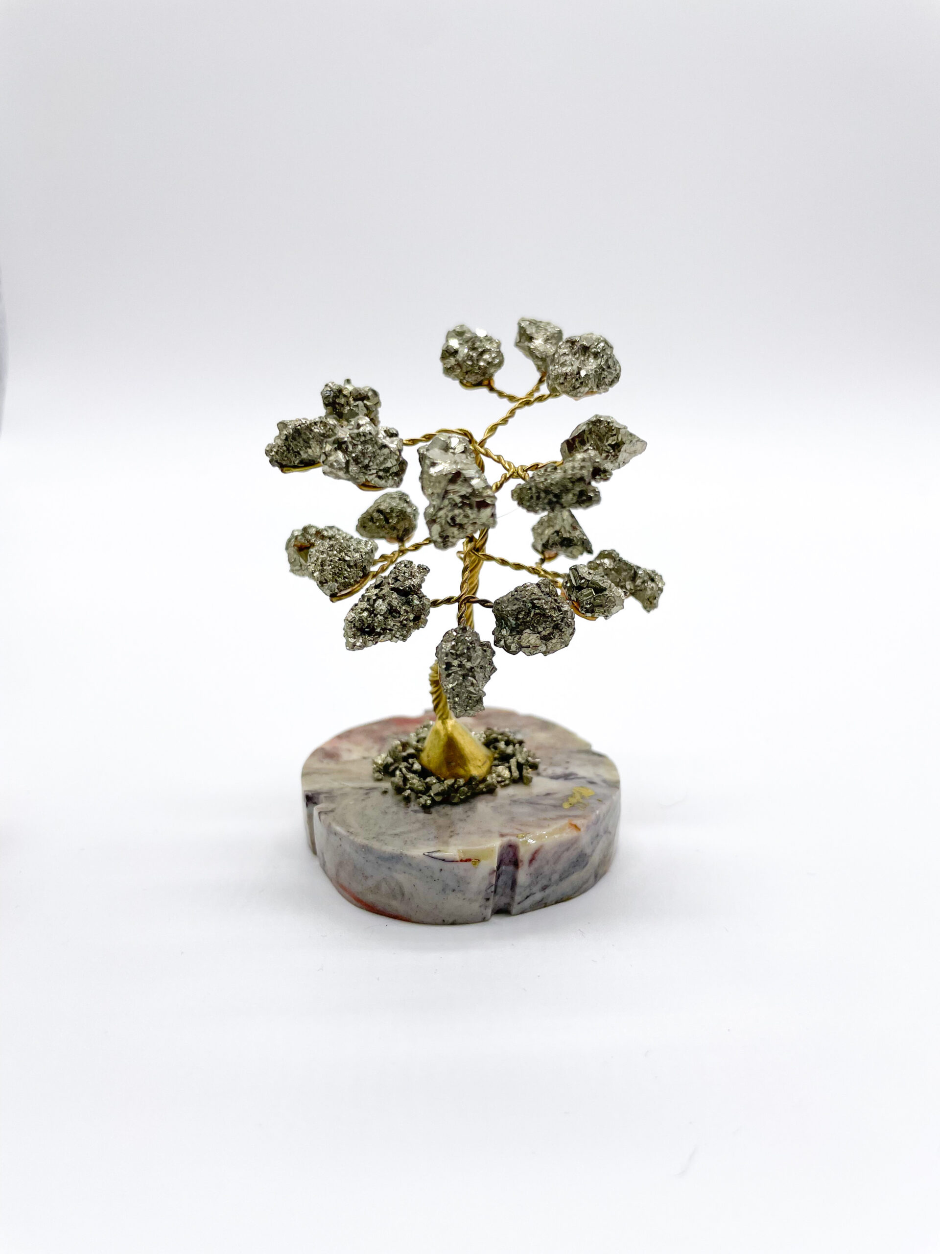 6 Gemstone Trees with Stone Base - Crystal Chip Money Tree | Property Room