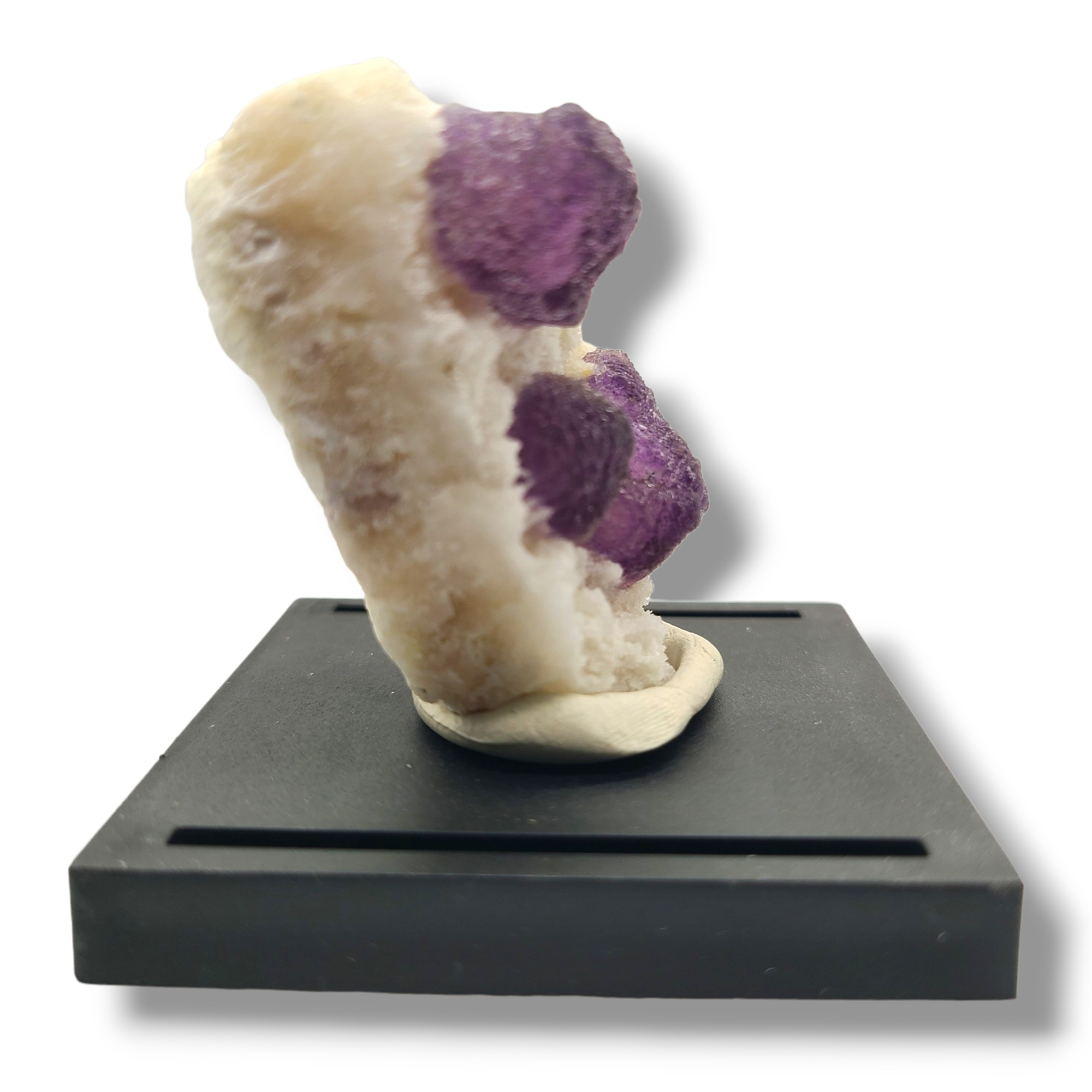 Purple Botryoidal Fluorite on Quartz Matrix from Navidad Mine, Mexico ...