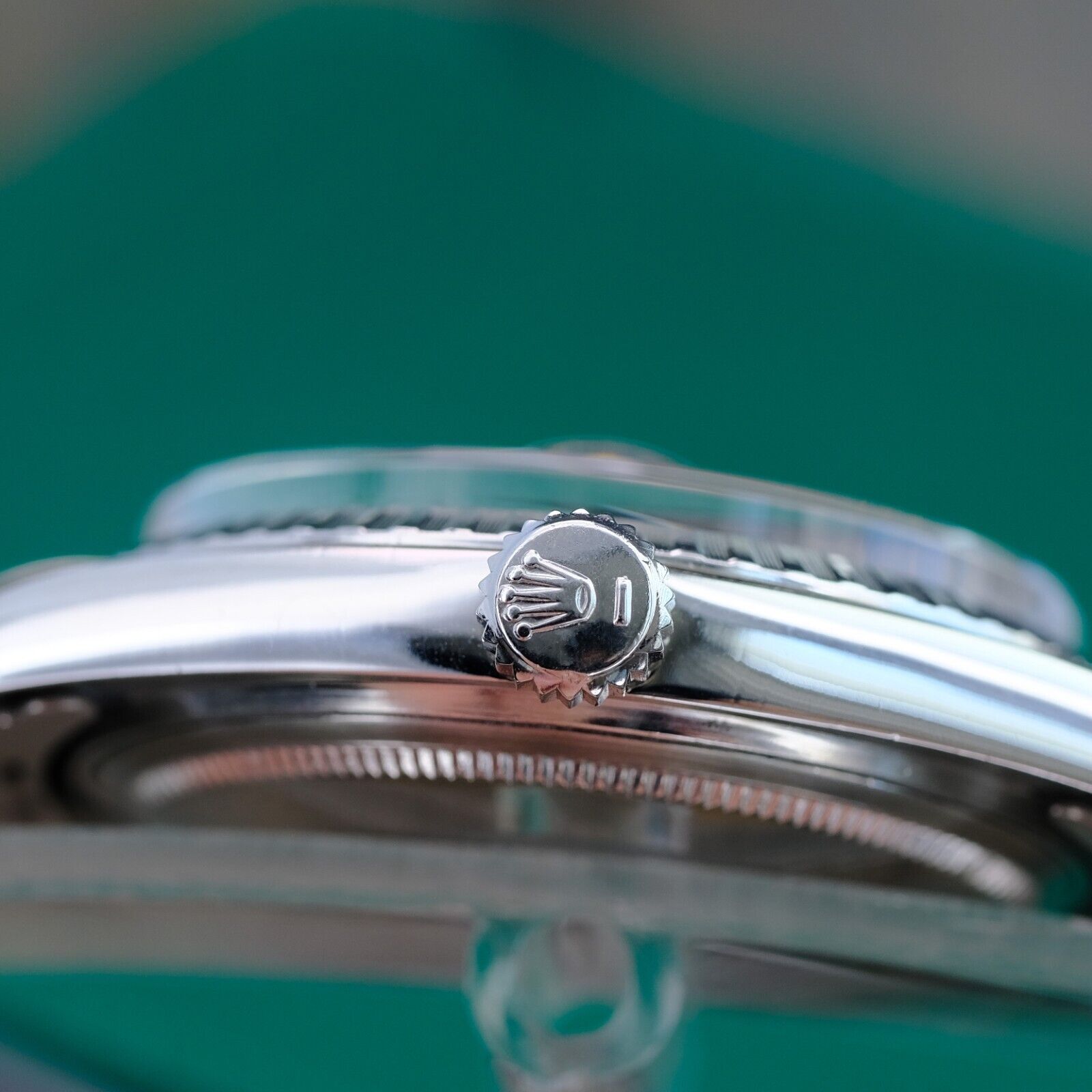 ROLEX MENS DATEJUST STAINLESS STEEL POWDER BLUE INDEX DIAL 36MM WATCH ...