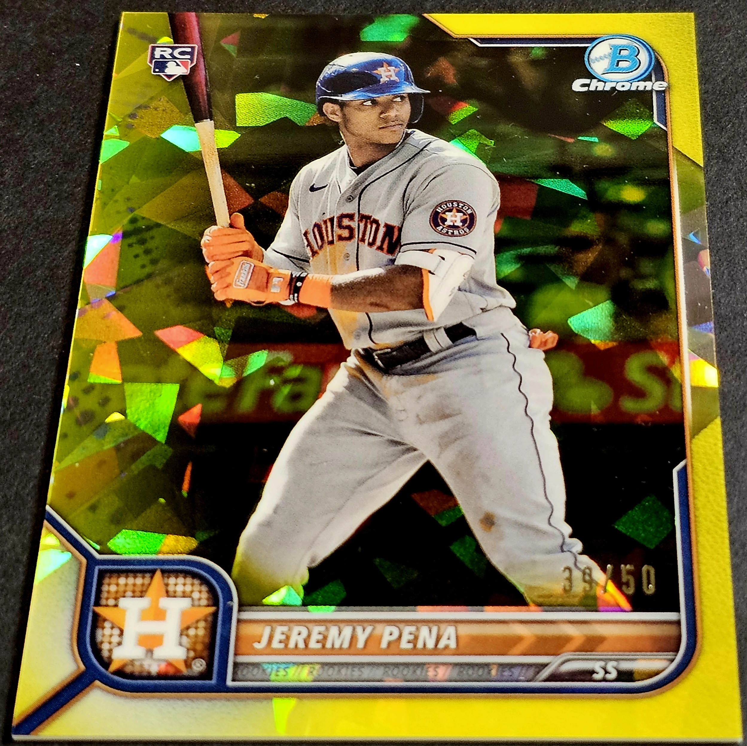 Jeremy Pena Gold Refractor Rookie Card | Property Room
