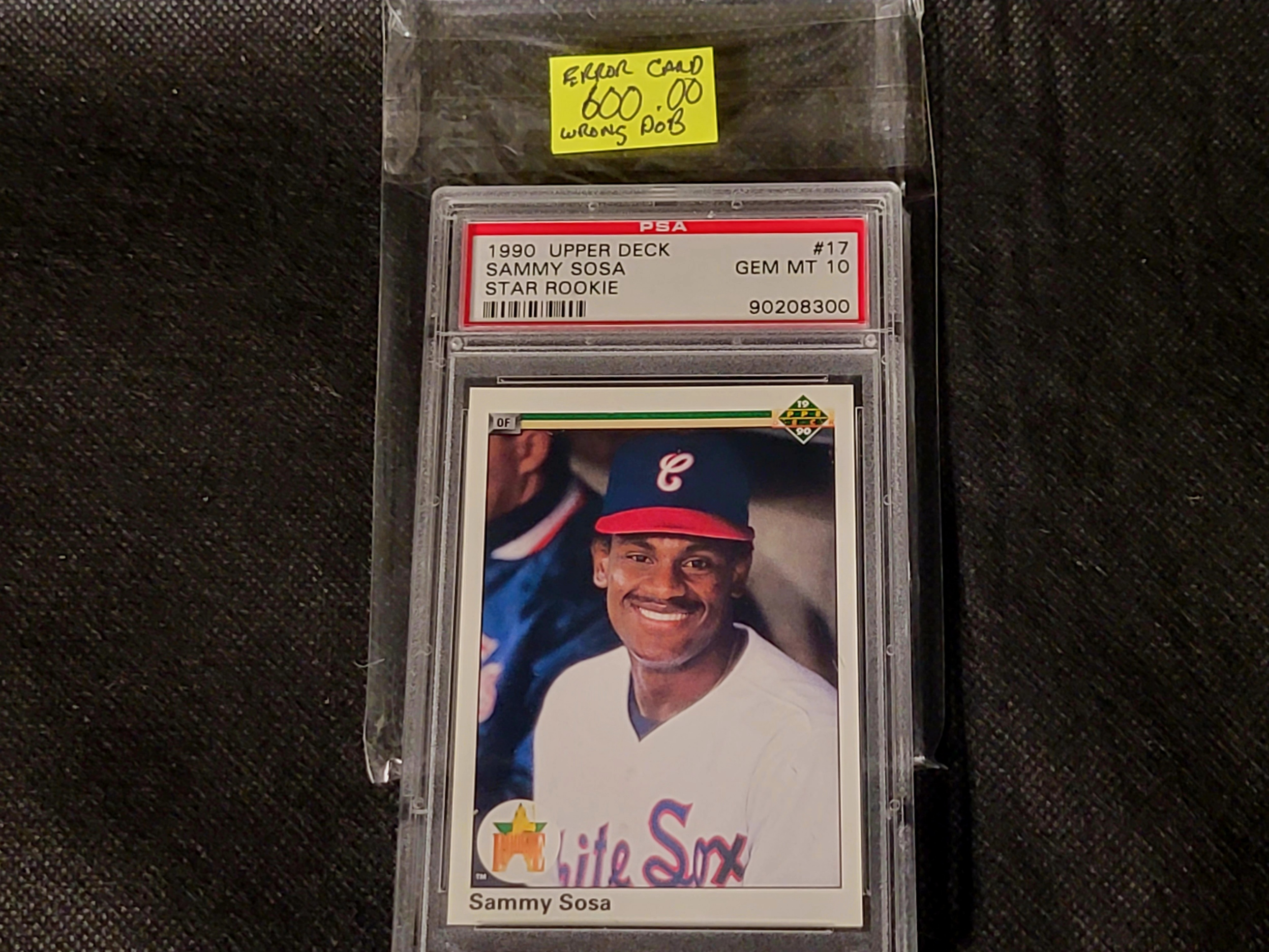 Sammy Sosa Star Rookie Error Card | Property Room