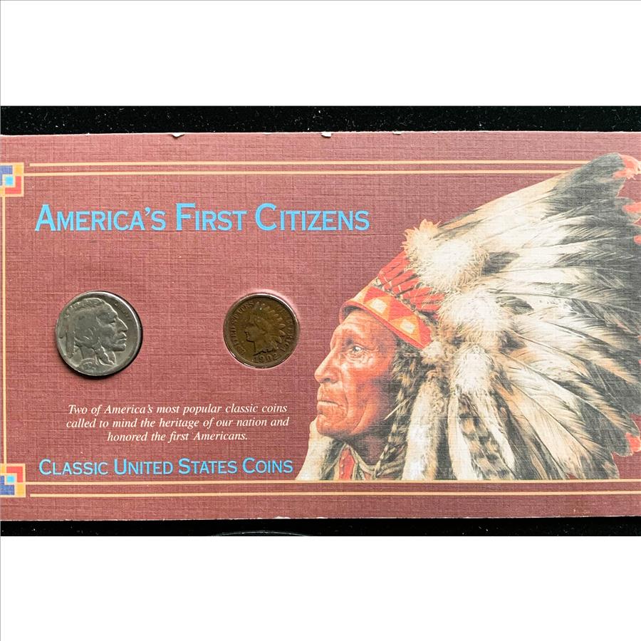 AMERICA"S FIRST CITIZENS CLASSIC COIN SET, 1902 INDIAN HEAD PENNY ...