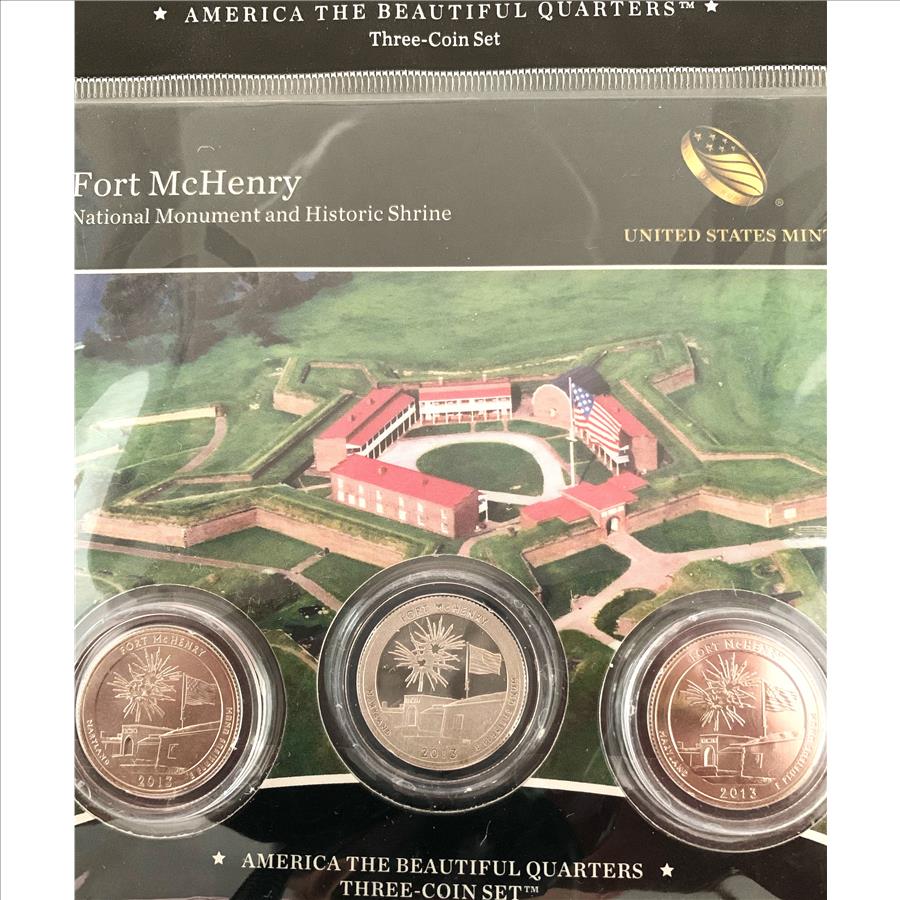 AMERICA THE BEAUTIFUL QUARTERS COIN SET FORT MCHENRY NATIONAL MONUMENT ...