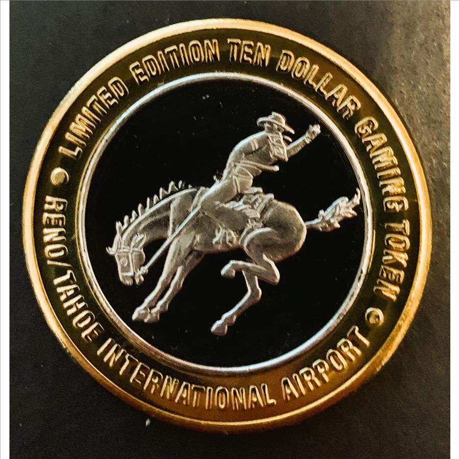$10 LIMITED EDITION BUCKING BRONCO GAMING TOKEN 1997 RNO RENO/TAHOE ...