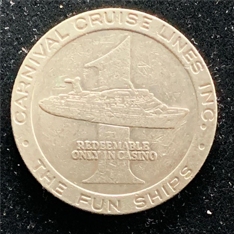 CARNIVAL CRUISE LINE ONE DOLLAR CASINO GAME TOKEN COIN | Property Room