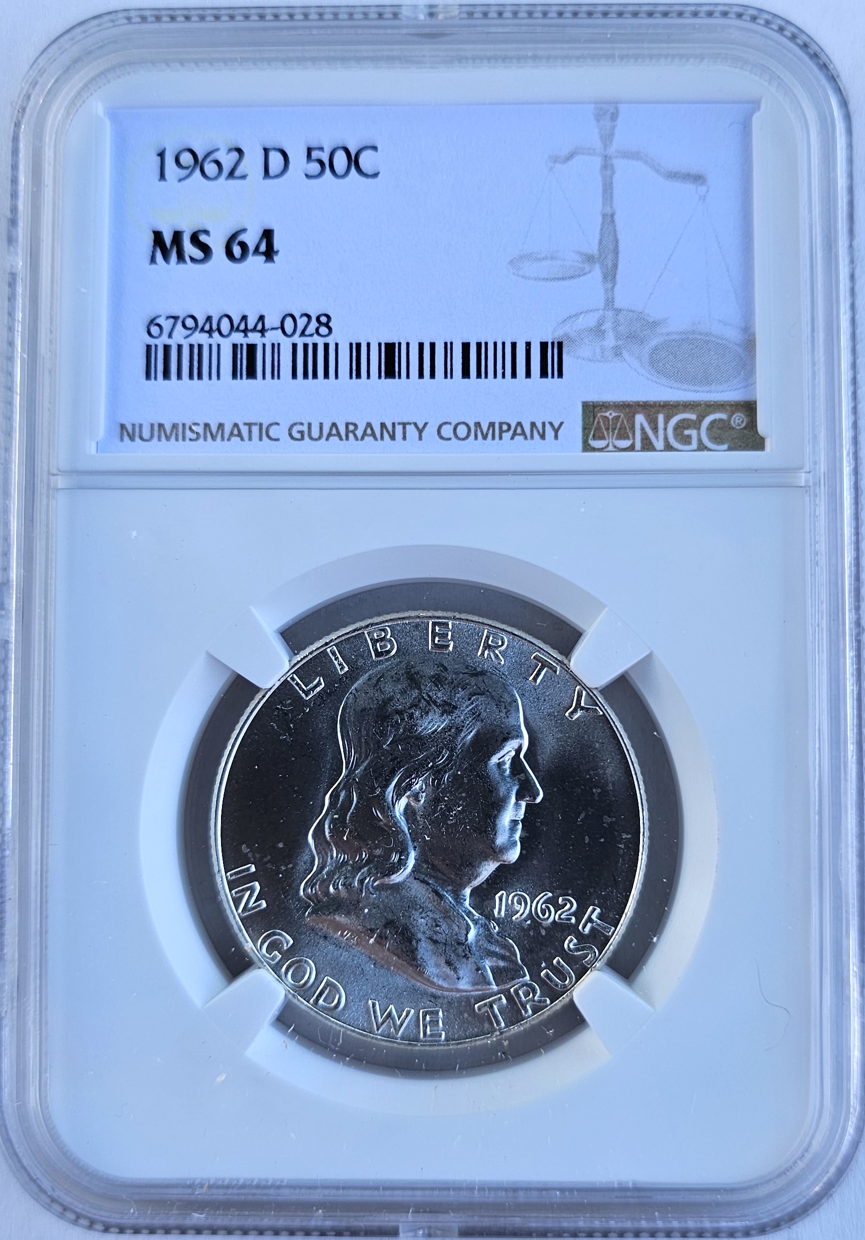 1962 D FRANKLIN NGC GRADED | Property Room