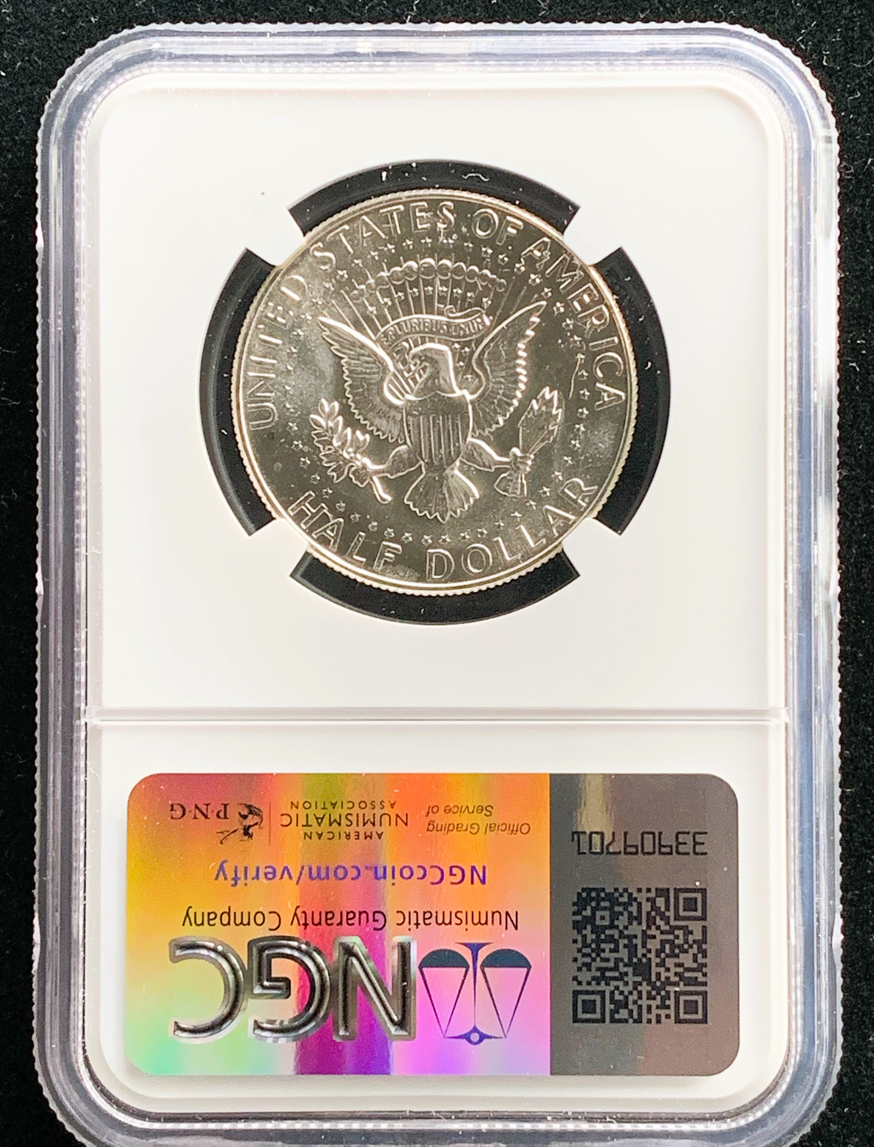 1968-D KENNEDY HALF DOLLAR SILVER COIN, NGC GRADED MS 65 IN THE SLAB ...