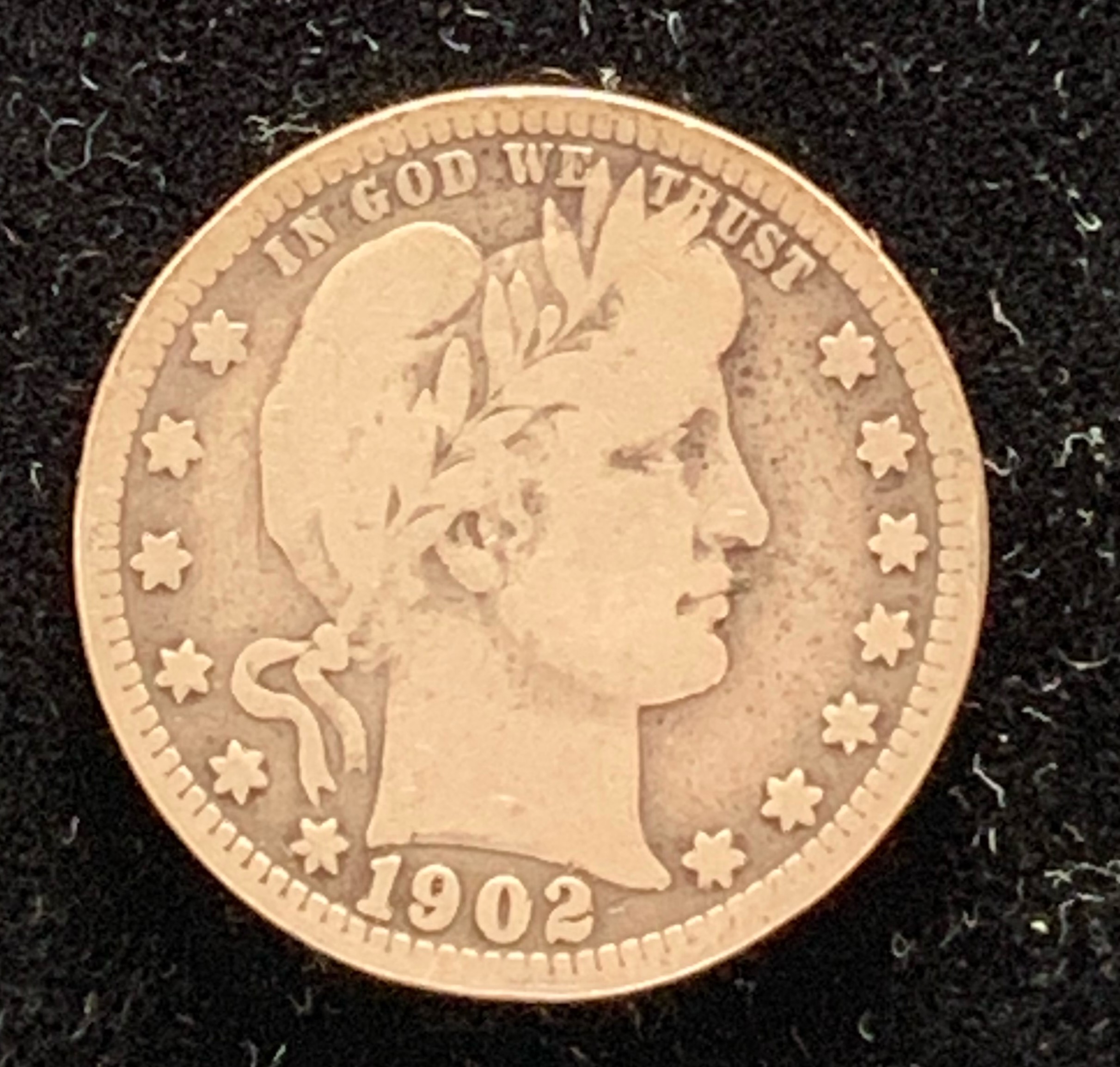 1902 BARBER QUARTER SILVER COIN | Property Room