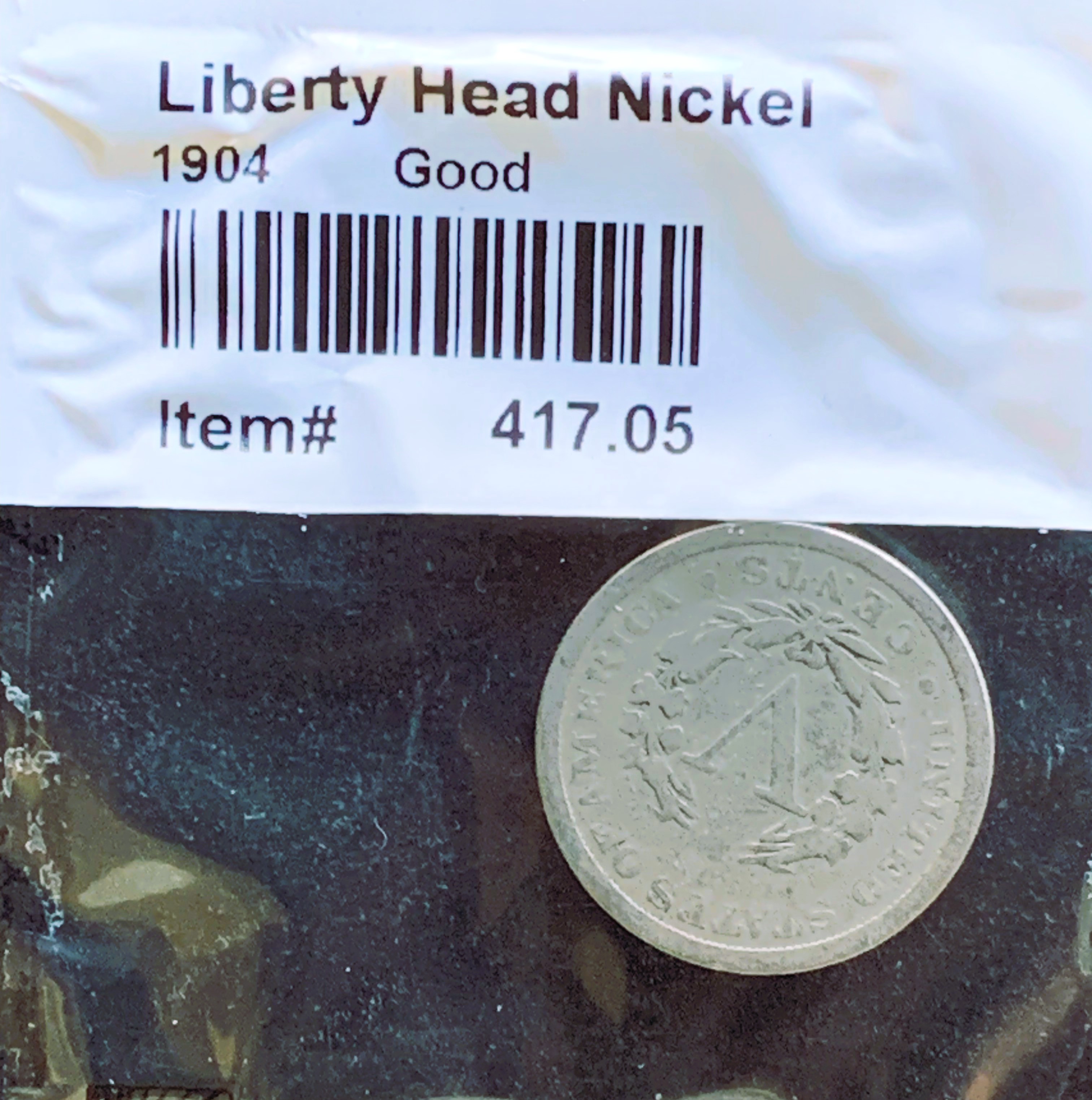 1904 V NICKEL, LOTS OF DETAIL, REALLY NICE COIN | Property Room