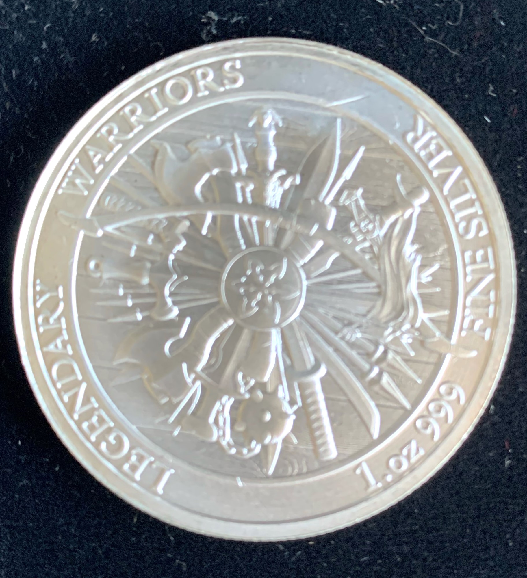 1oz SILVER LEGENDARY WARRIORS PROOFLIKE UNCIRCULATED .999 FINE SILVER ...
