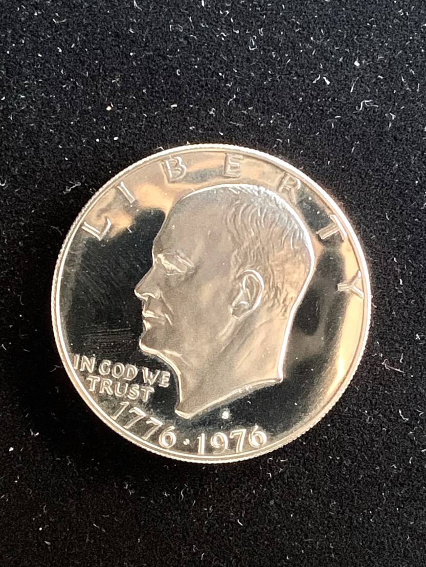1976-S CLAD PROOF "TYPE I" EISENHOWER $1 DOLLAR, UNC BRIGHT LUSTER ...