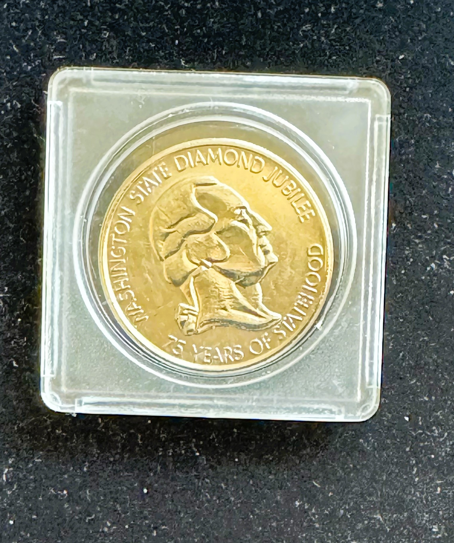 WASHINGTON STATE DIAMOND JUBILEE COMMEMORATIVE MEDAL COIN MIRROR IMAGE ...