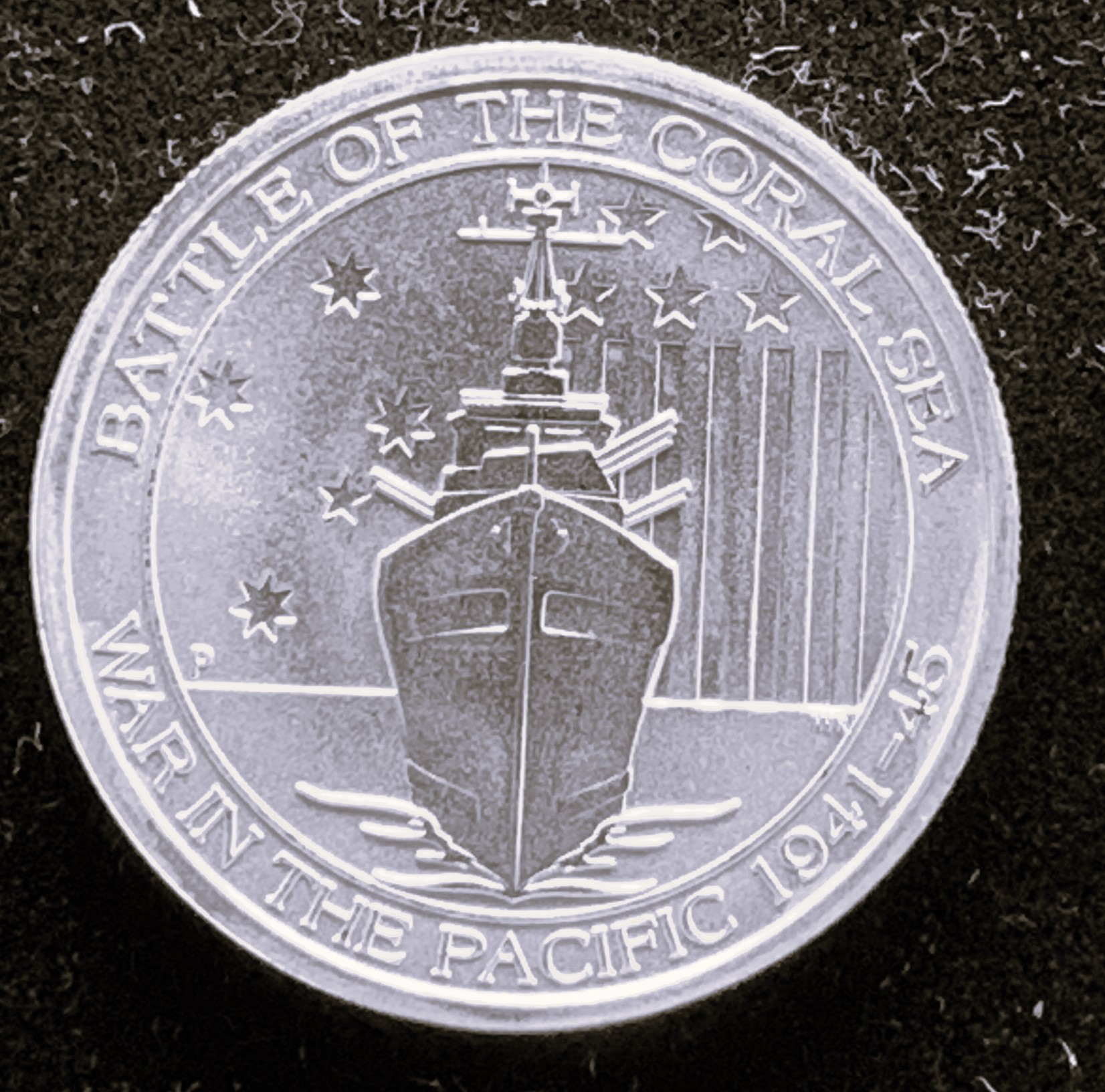 2015 AUSTRALIA .999 SILVER, REVERSE PROOF COIN, BATTLE OF THE CORAL SEA ...
