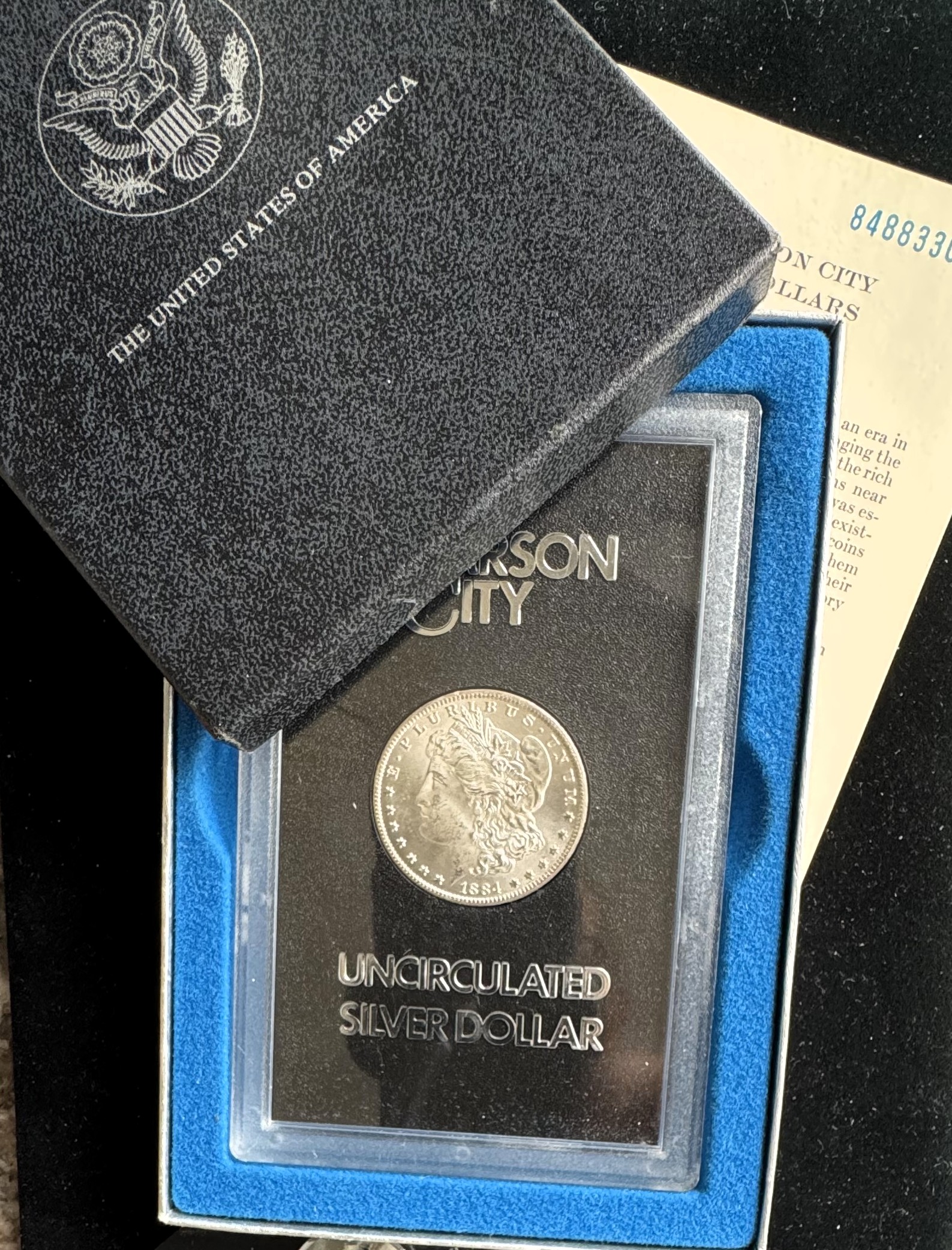 1884-CC GSA ISSUE HIGH GRADE COIN, SCARCE, US MINT OGP, SEALED CASE ...