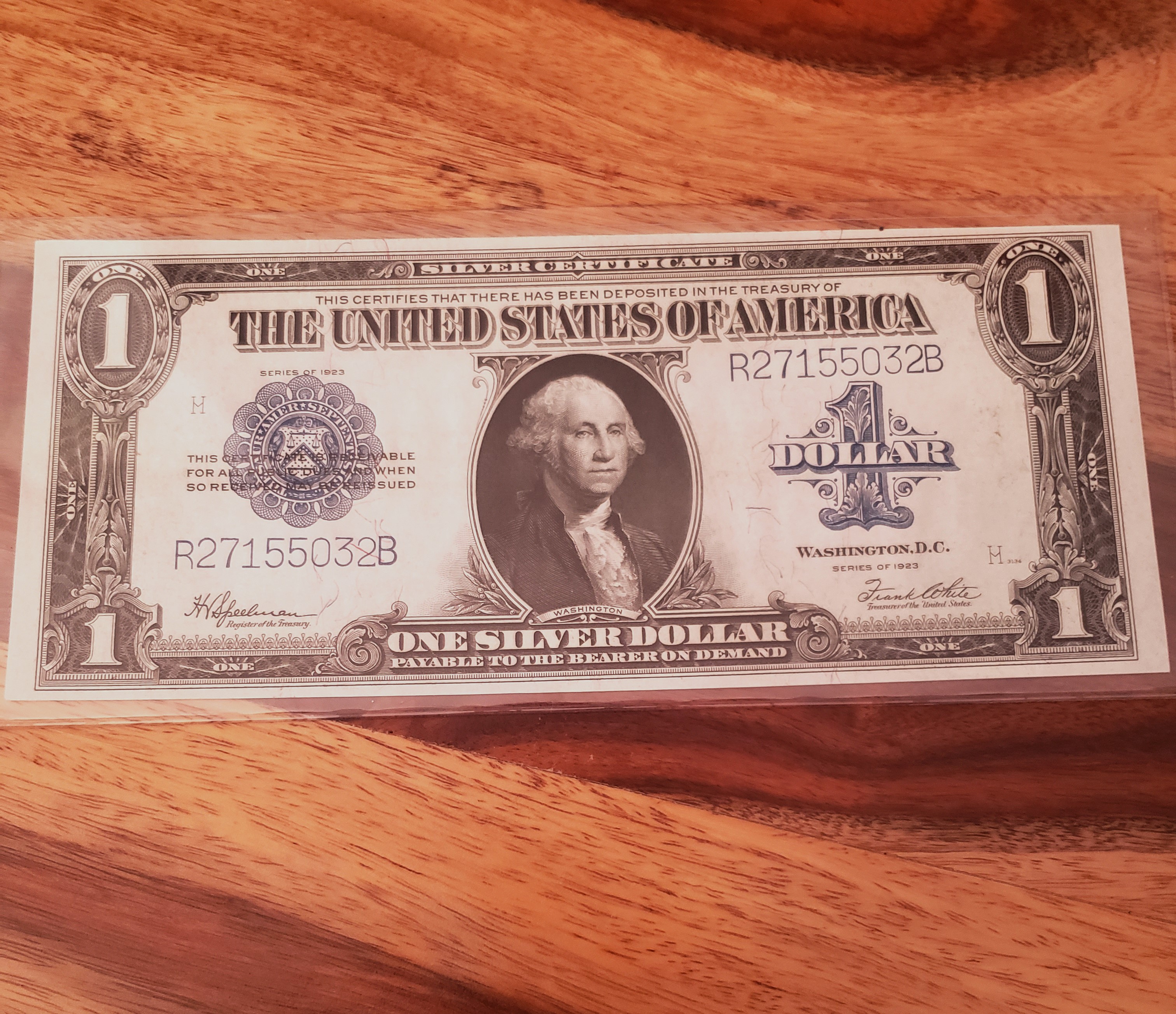 1923 Large, Silver Certificate 1 Dollar (Uncirculated) | Property Room