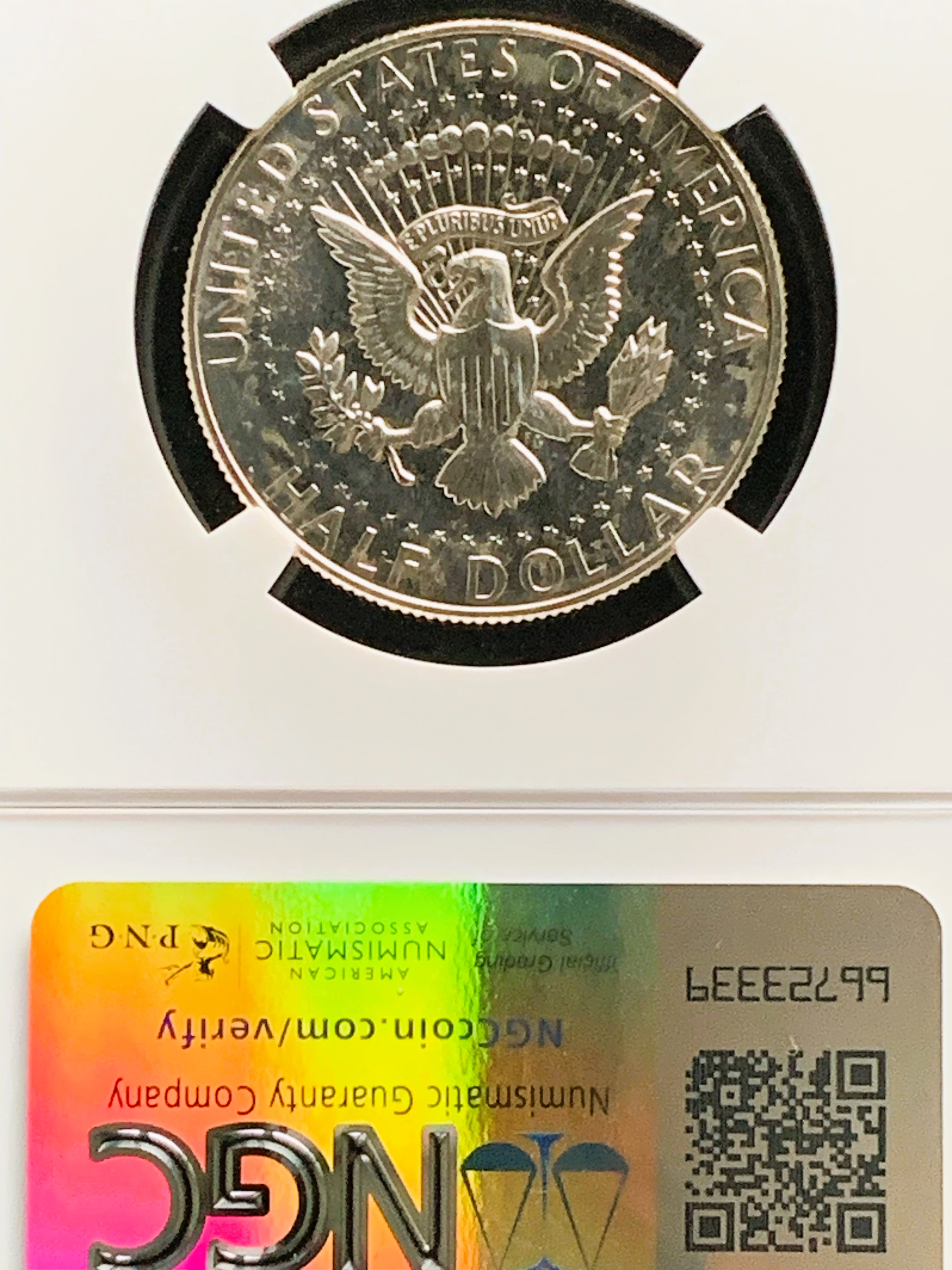 1965 SMS 50C NGC GRADED MS 65 KENNEDY SILVER COIN IN THE SLAB ...