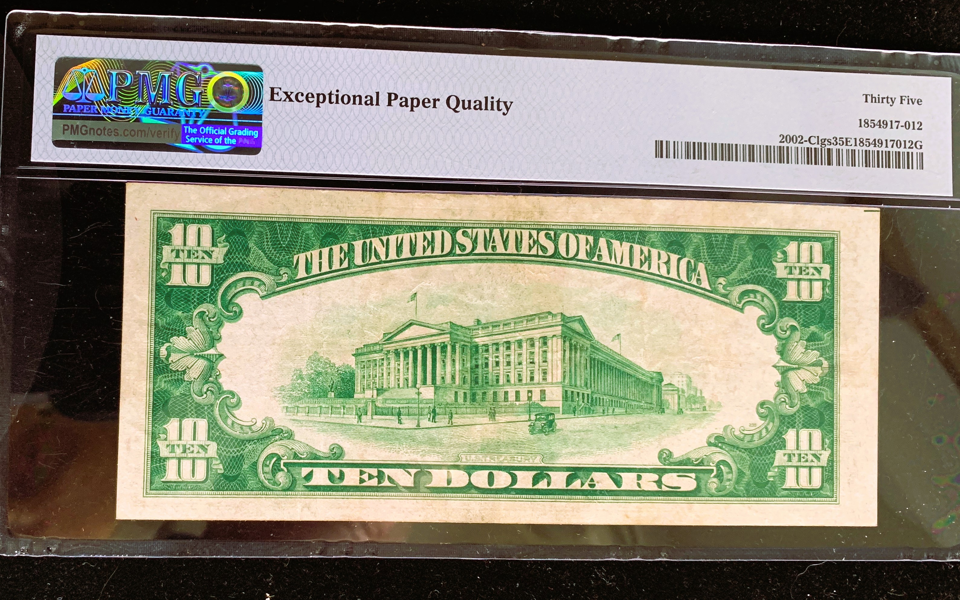 SERIES 1928 B $10 DOLLAR FEDERAL RESERVE NOTE PHILADELPHIA, PMG GRADED ...