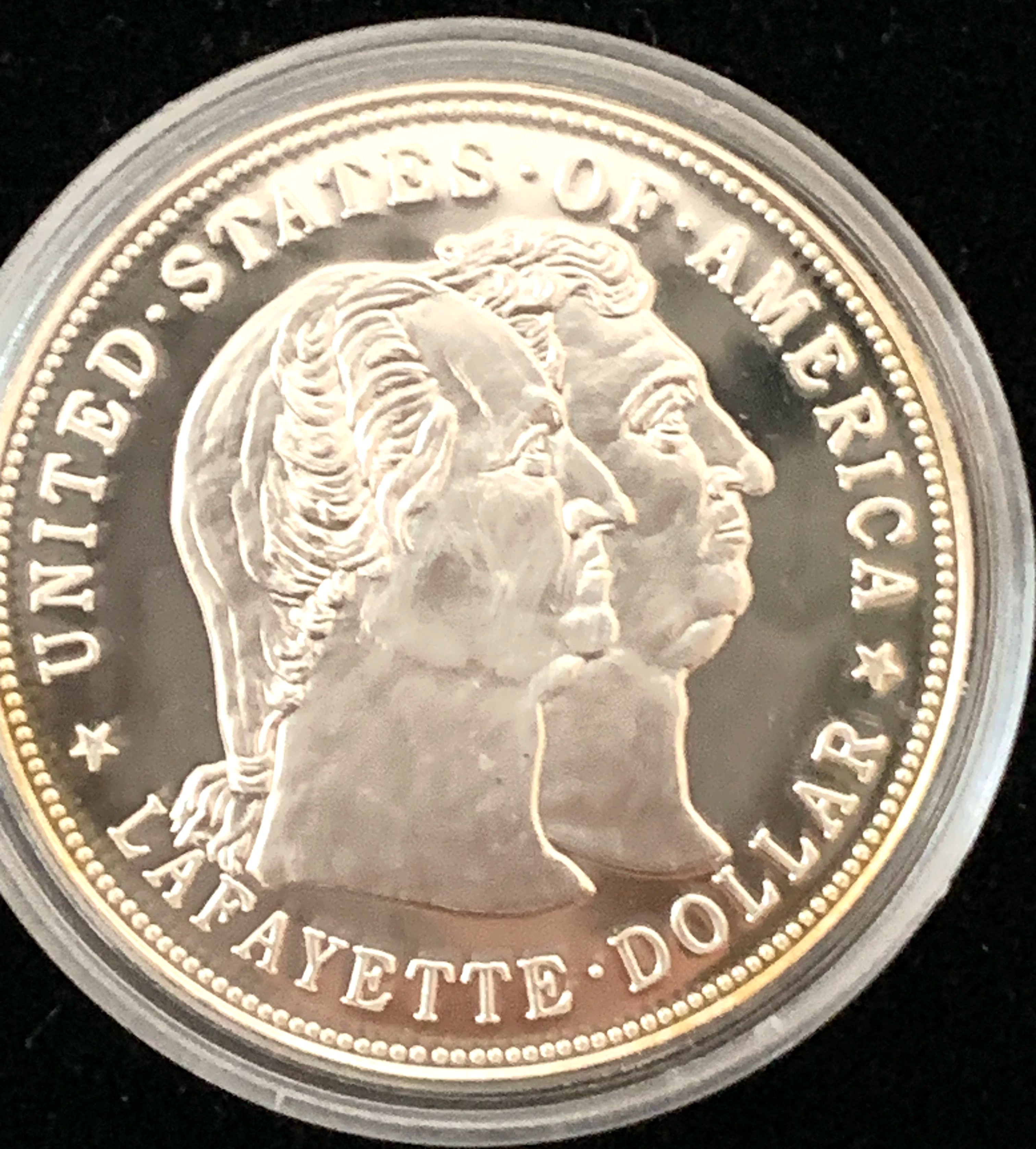 2004 1900 LAFAYETTE DOLLAR COPY PROOF COPPER SILVER PLATED ORIG CASE W ...