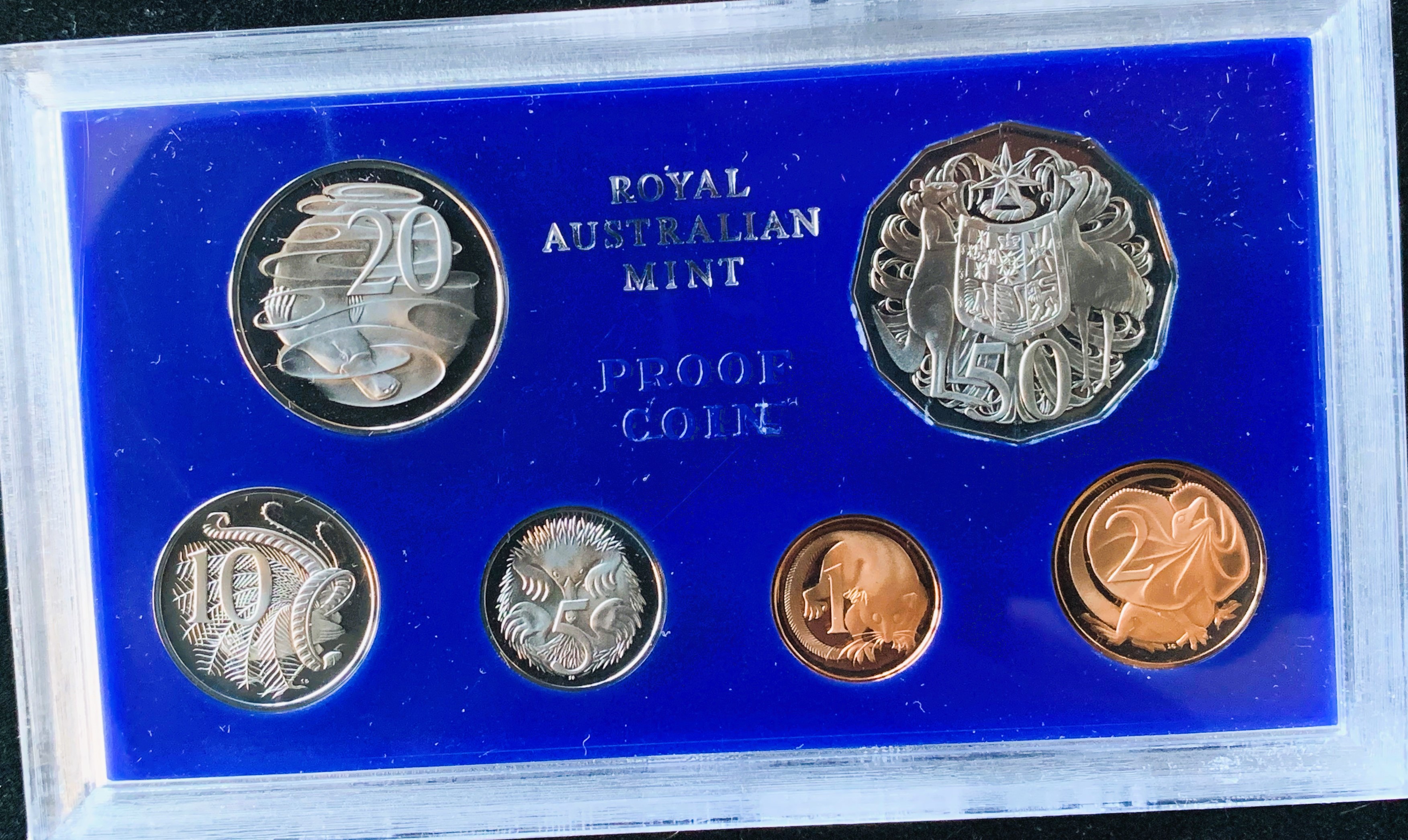 1978 ROYAL AUSTRALIAN MINT SET, 6 UNBLEMISHED PROOF GEM COINS, IN ORIG ...