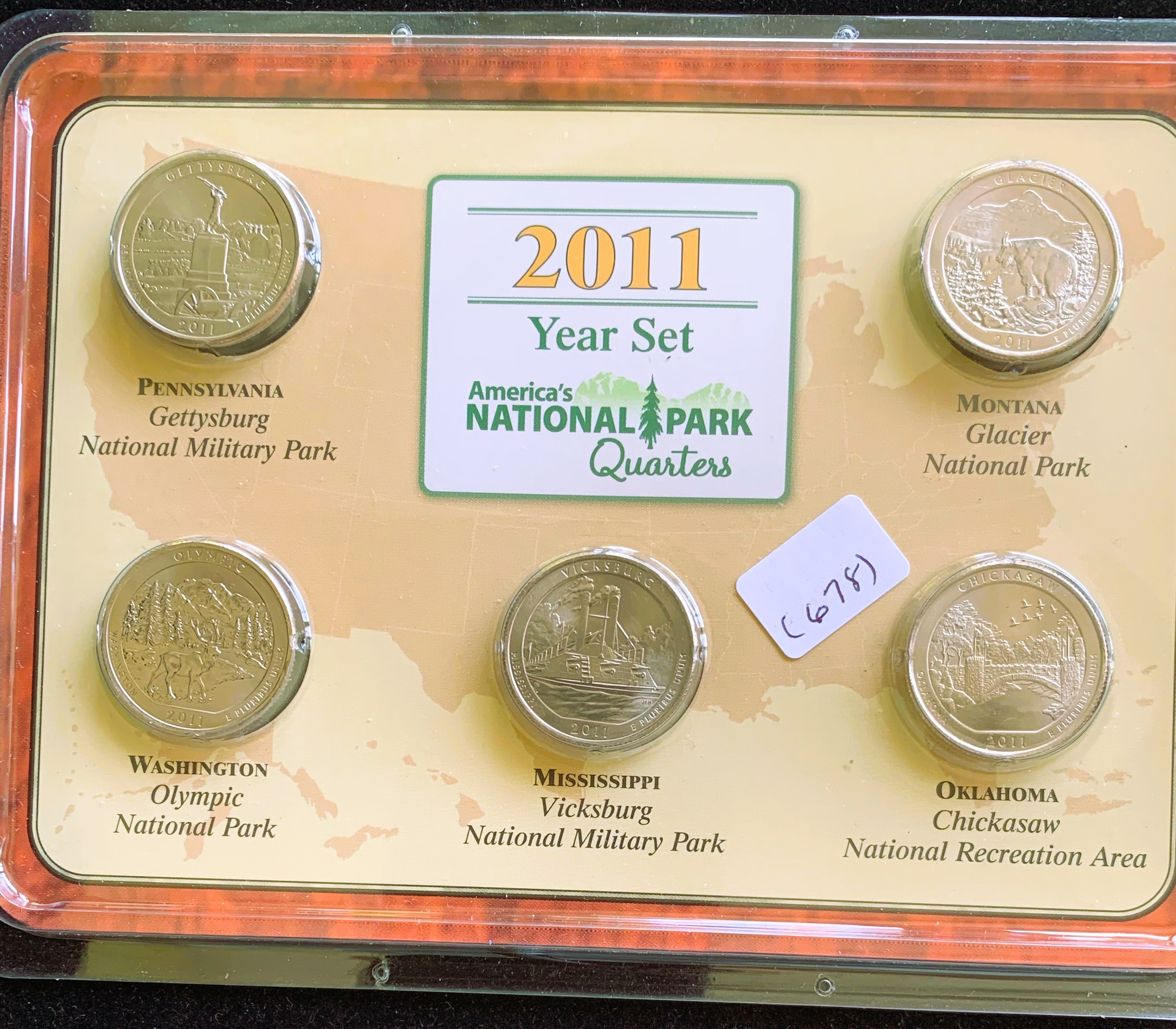 2011 YEAR SET, AMERICA'S NATIONAL PARK QUARTERS, 5 COINS ANNUAL ISSUE ...