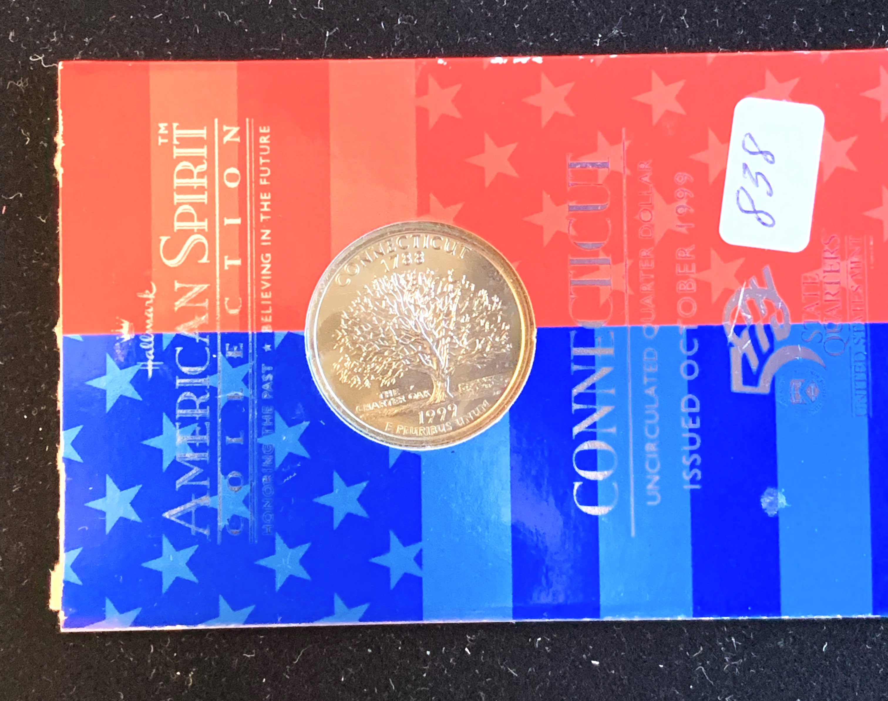 AMERICAN SPIRIT UNCIRCULATED COIN, CONNECTICUT QUARTER IN ORIG PKG ...