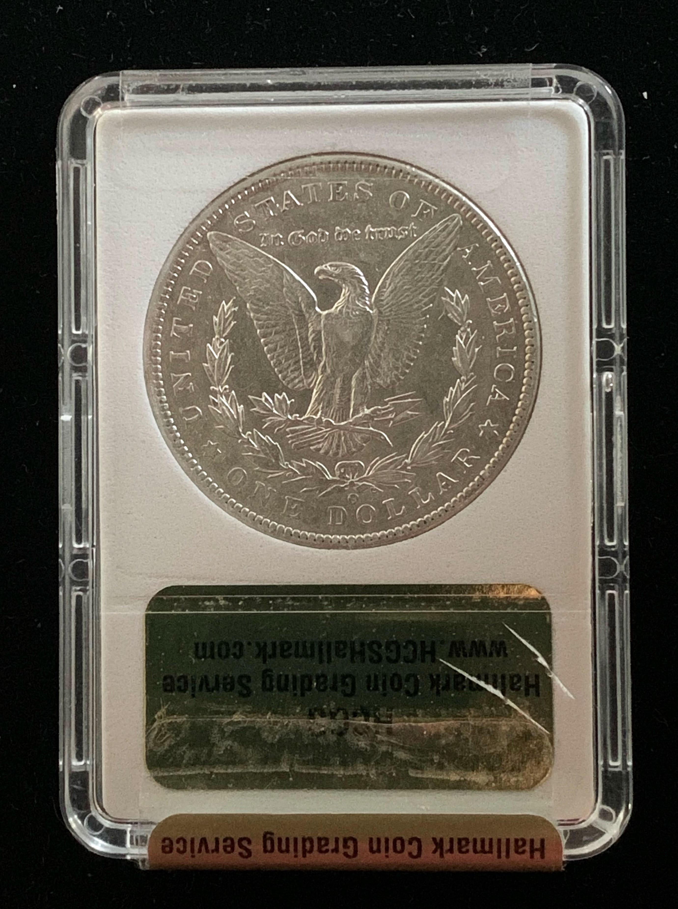 1900-O MORGAN SILVER DOLLAR GRADED IN THE SLAB BY HCGS BRIGHT LUSTROUS ...