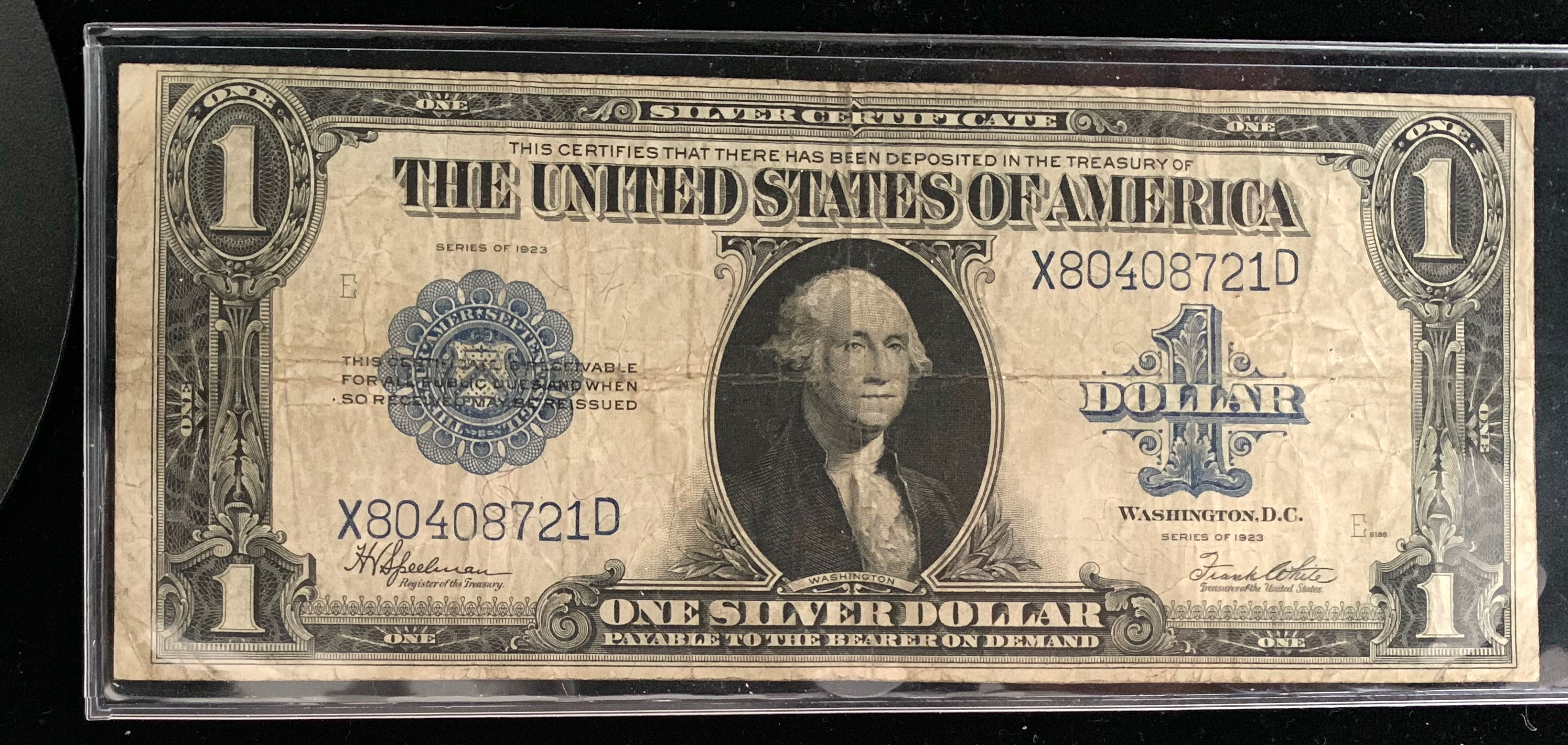 1923 SERIES U.S. LARGE TYPE SILVER CERTIFICATE ONE DOLLAR NICE ...