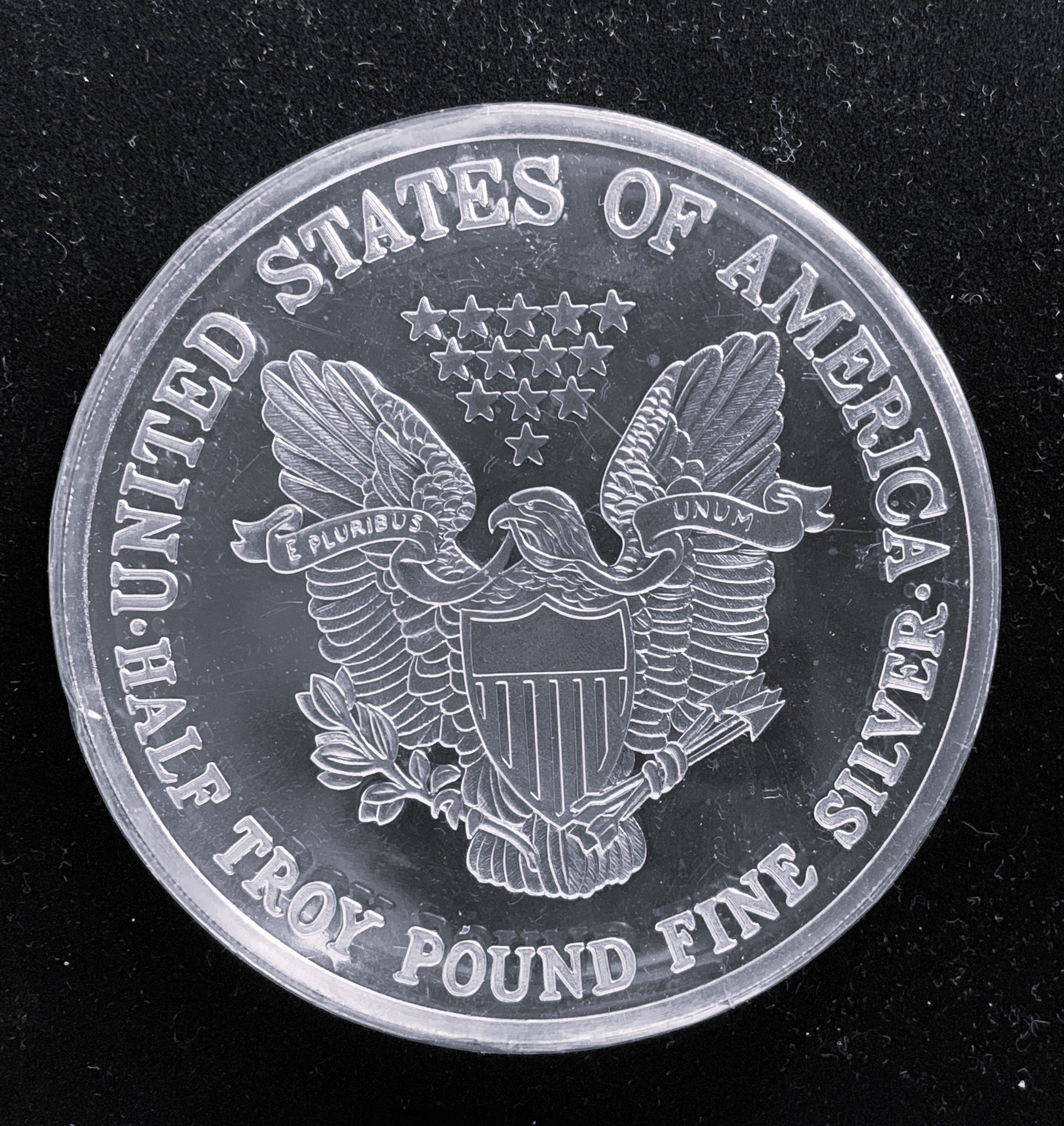 .999 HALF TROY POUND FINE SILVER ROUND, PROOF-LIKE UNCIRCULATED 2000 IN ...