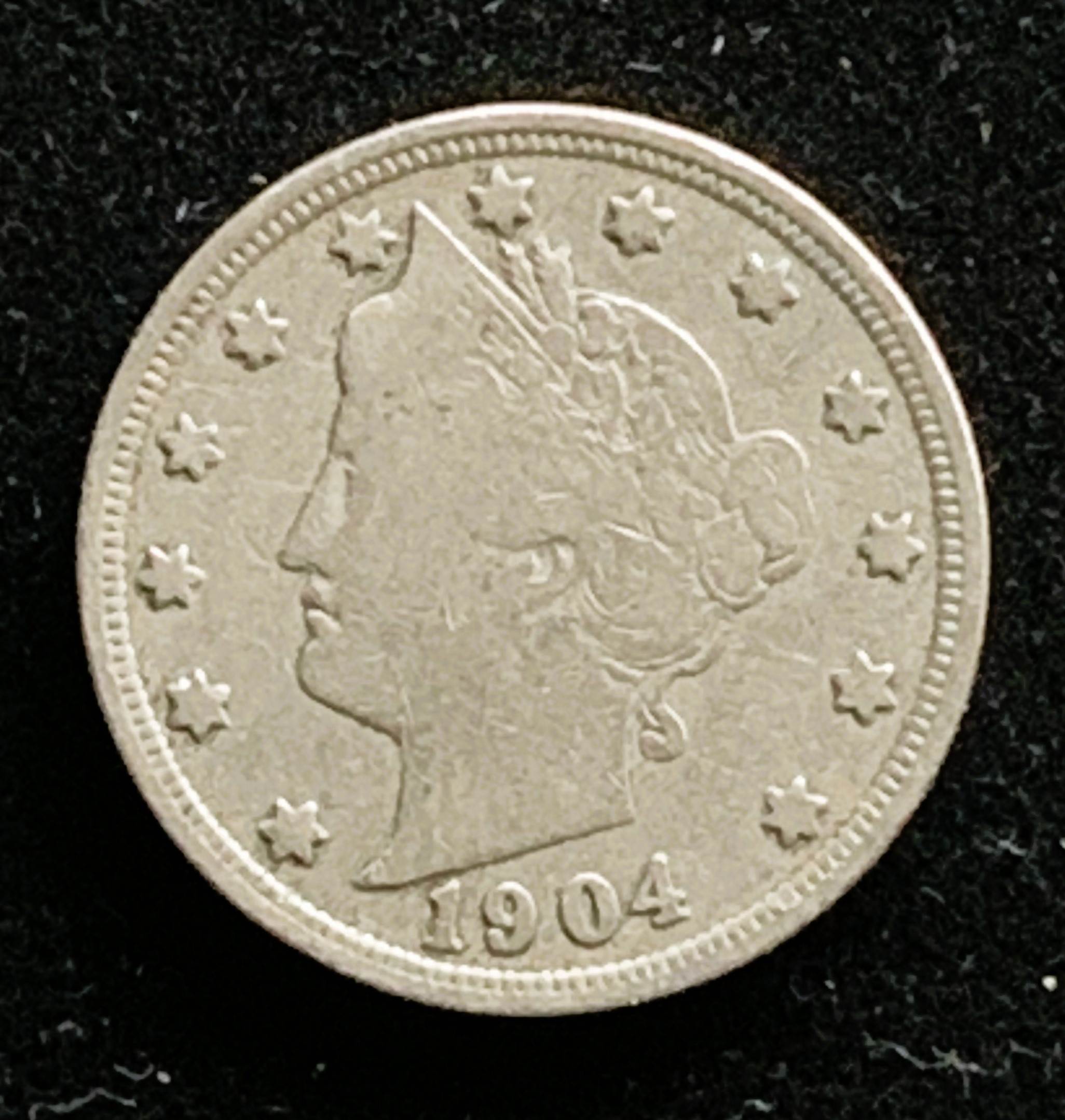 1904 V NICKEL, LOTS OF DETAIL, REALLY NICE COIN | Property Room