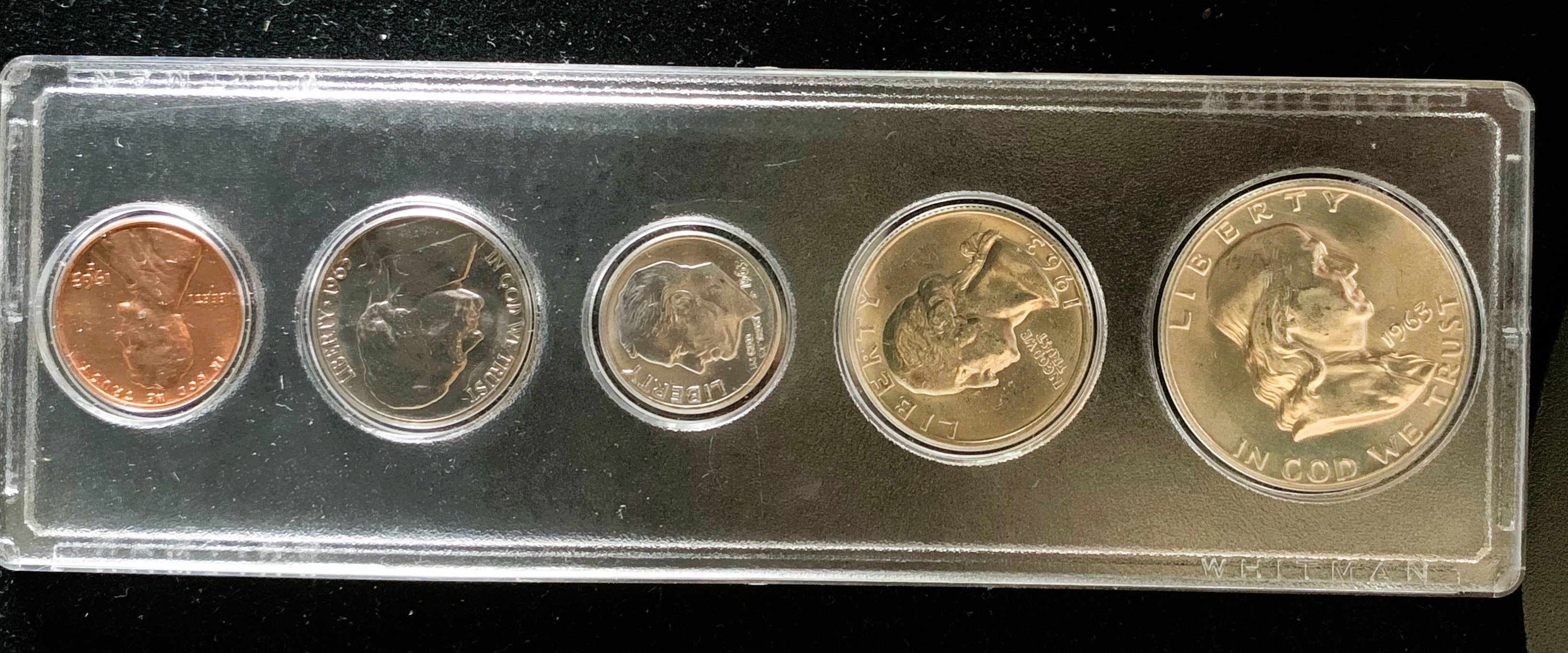 1963 SILVER BU 5 COIN SET, REALLY NICE COINS | Property Room