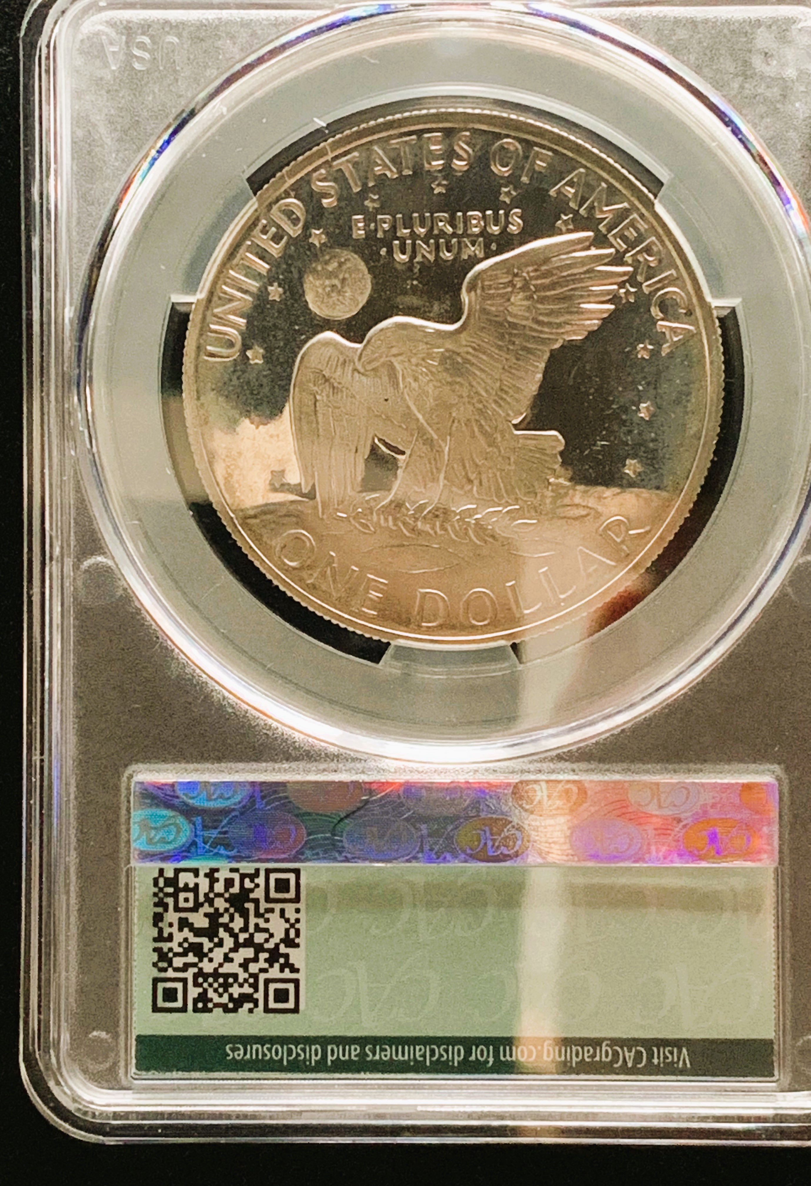 1972-S SILVER DEEP CAMEO PROOF EISENHOWER DOLLAR COIN, CAC GRADED ...